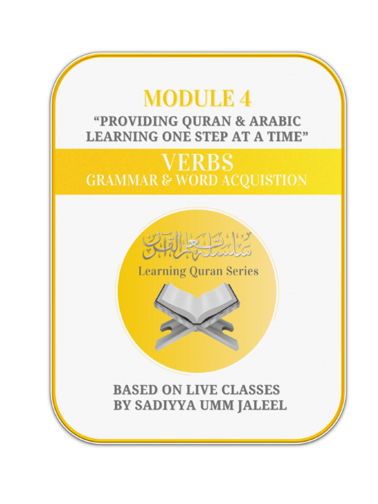Module 4 Verbs Grammar and Word Acquisition | PDF | Grammatical Tense | Verb