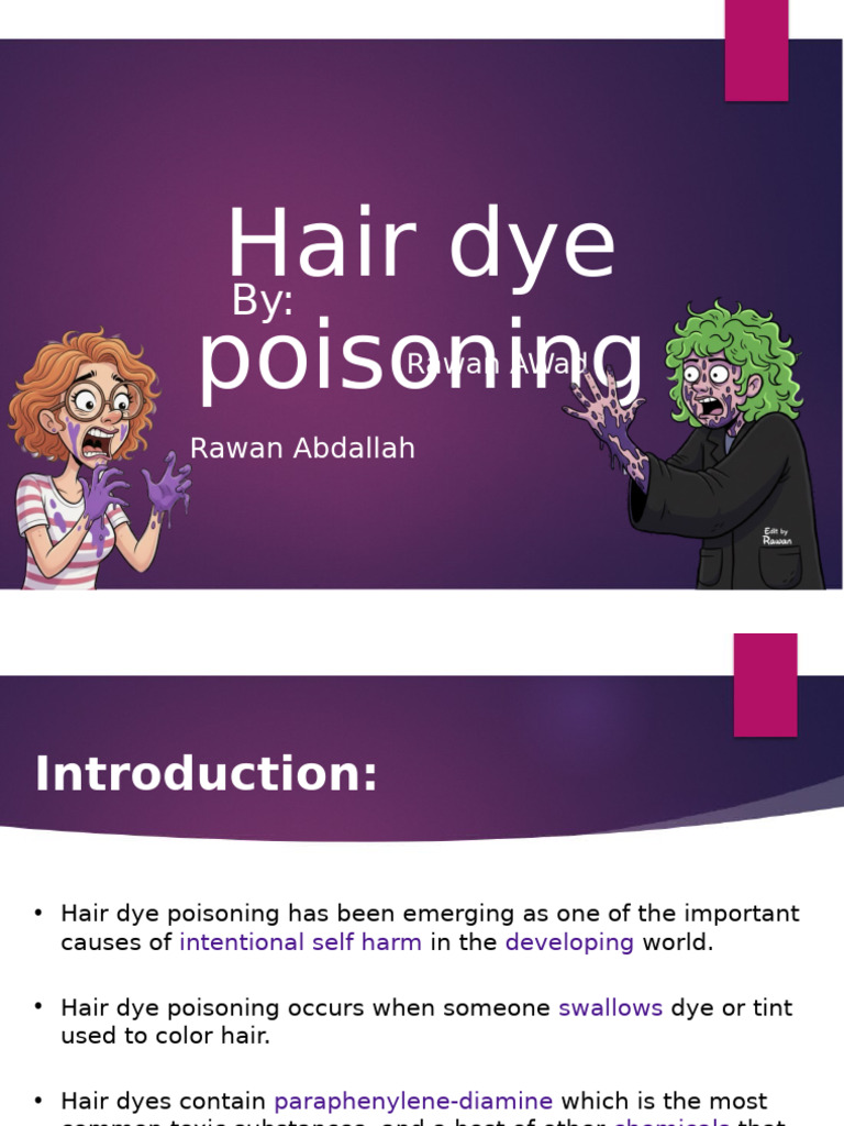 Hair Dye Poisoning: Risks and Management | PDF | Medical Specialties ...