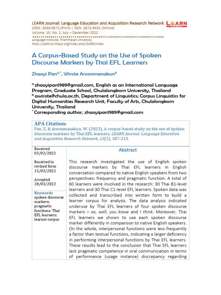 9.+a+Learner+Corpus Based+Study+on+the+Use+of+Spoken+Discourse+Markers ...