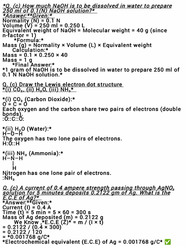 SK (First Sem Notes For Chemistry) V V I | PDF