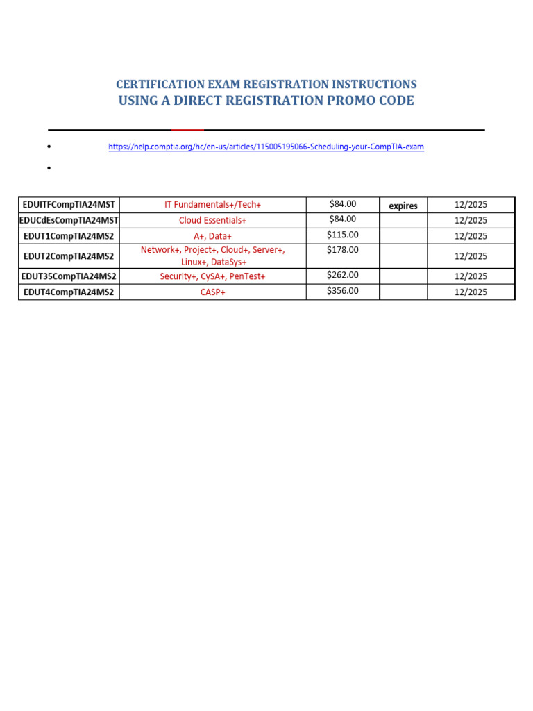 2025 Promo Code Instructions | PDF