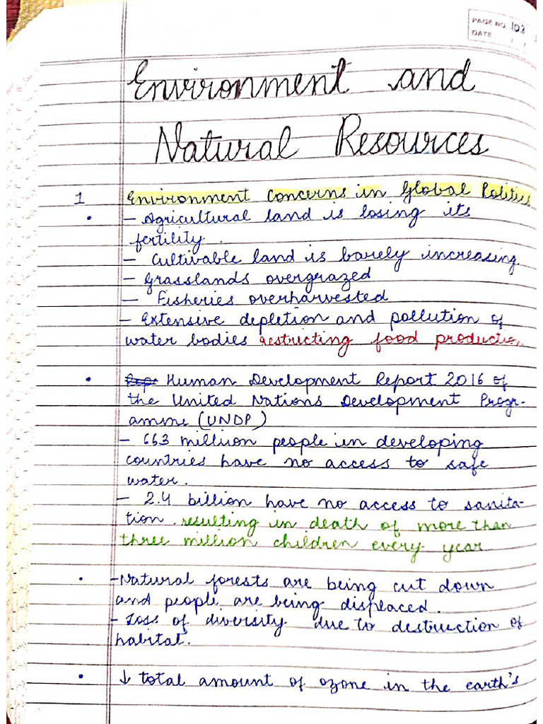 Environment and Natural Resources (1) | PDF