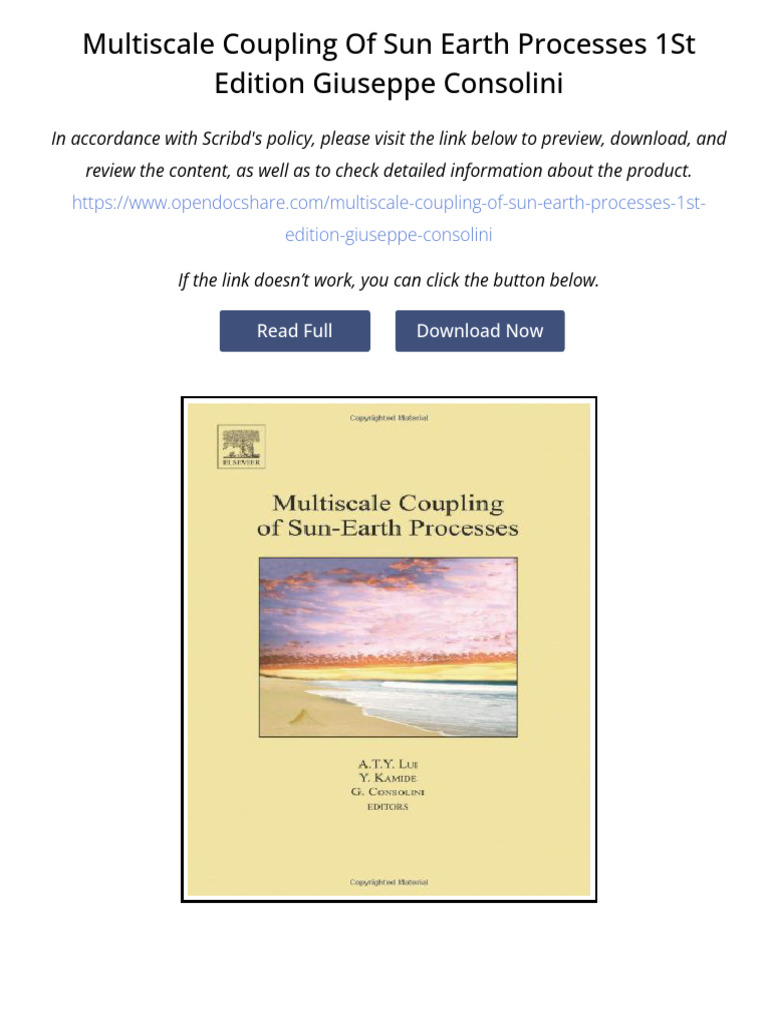 Multiscale coupling of sun earth processes 1st Edition Giuseppe ...