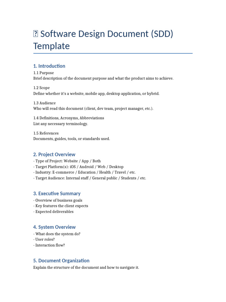Software Design Document Template | PDF | Mobile App | Computing