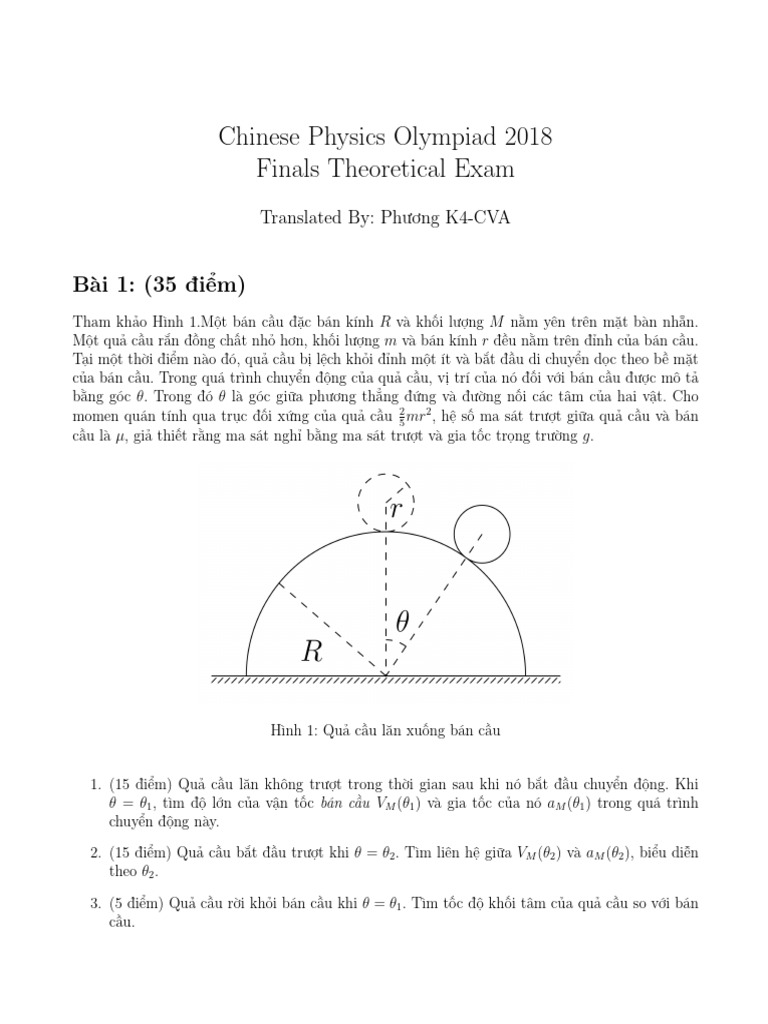 CPhO 2018 Finals | PDF