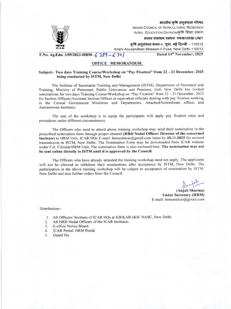 2-Day Training Workshop on Pay Fixation | PDF