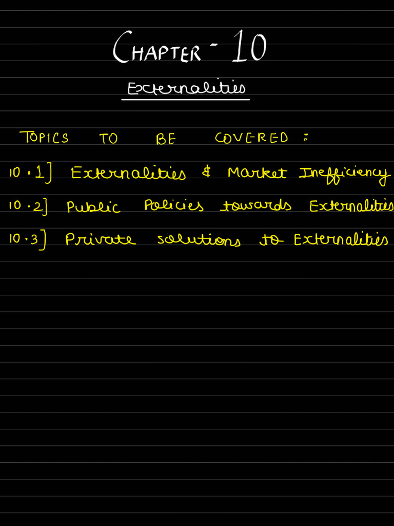 Ch 10 (Externalities) Micro Sem 1 | PDF