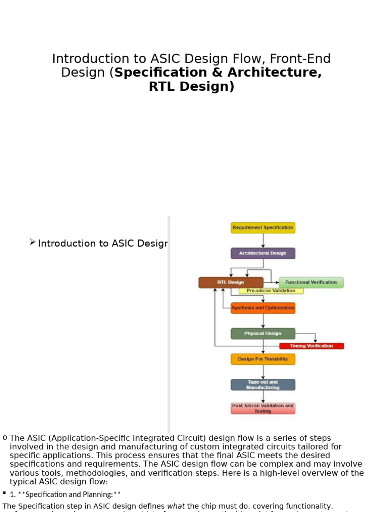 ASIC Design Flow: Front-End Overview | PDF | Digital Technology | Computing
