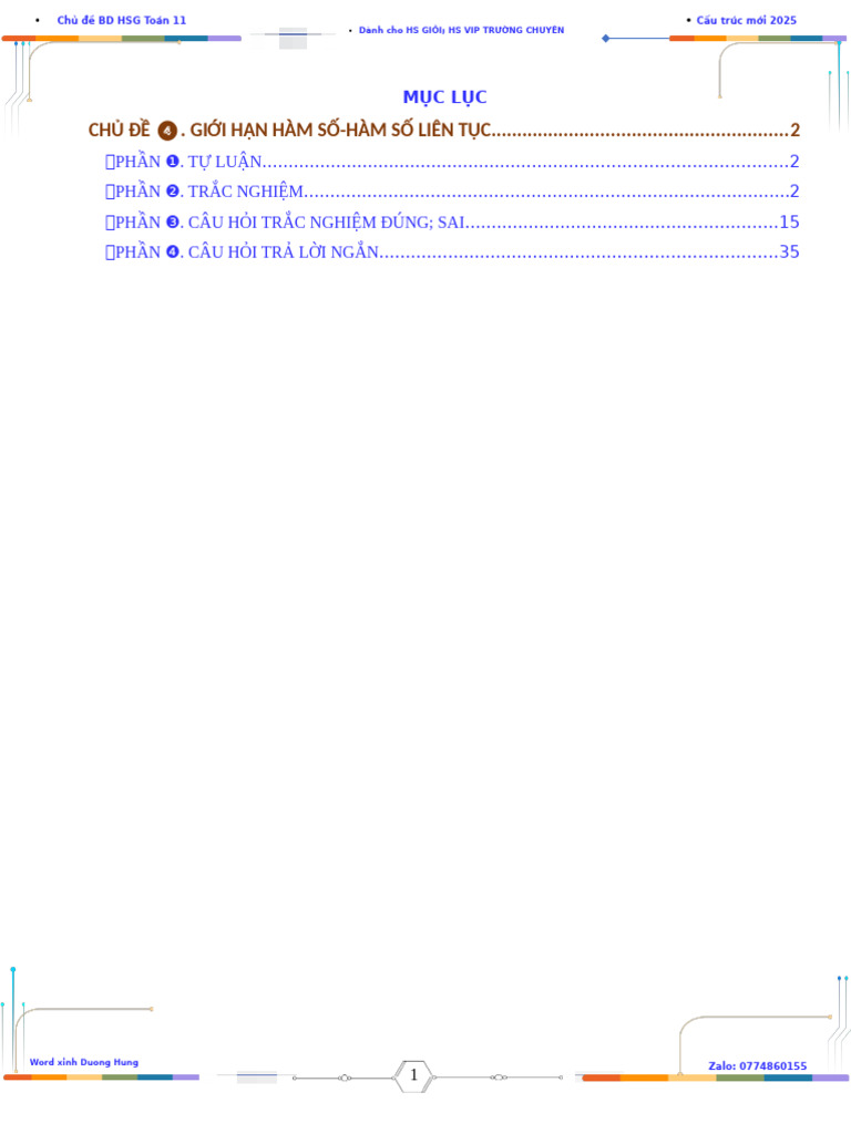 Cd4-Gioi Han Ham So Va Hs Lien Tuc - Alg - Zalo 0774860155 | PDF