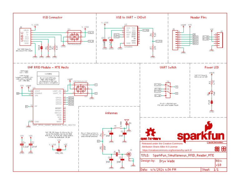 SparkFun Simultaneous RFID Reader M7E | PDF