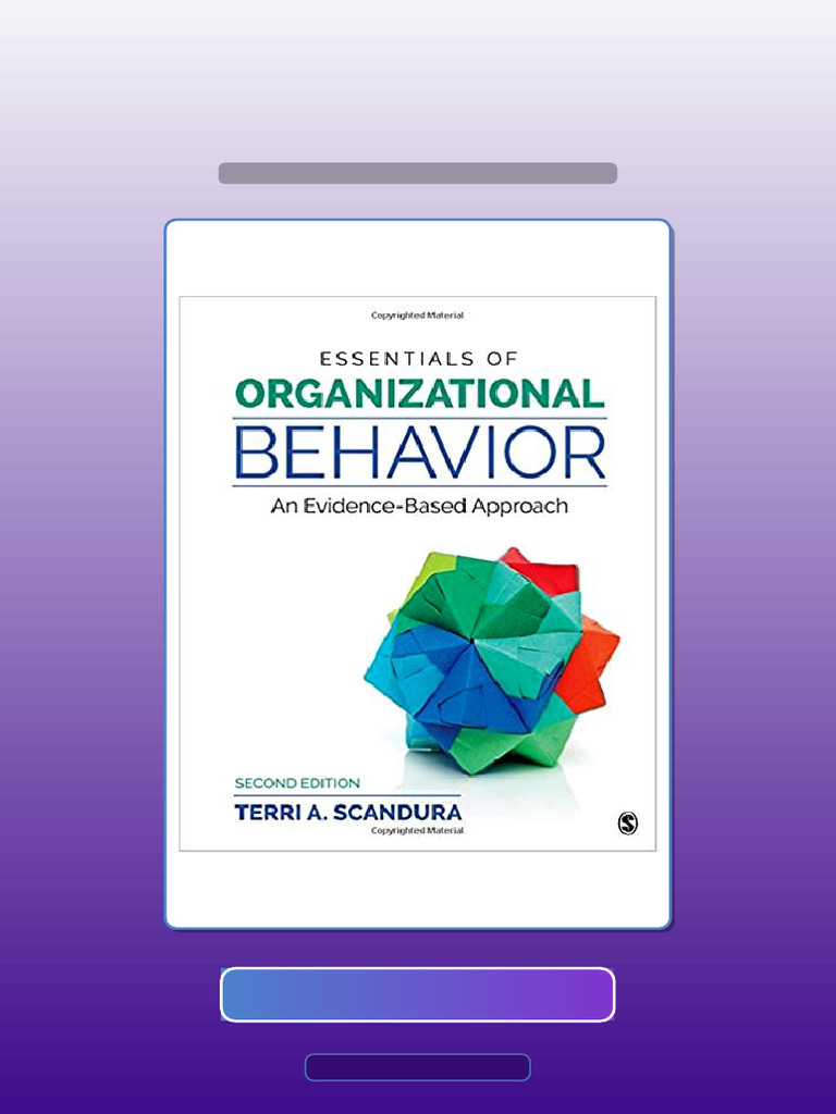 Essentials of Organizational Behavior 2nd Edition by Terri a Scandura ...