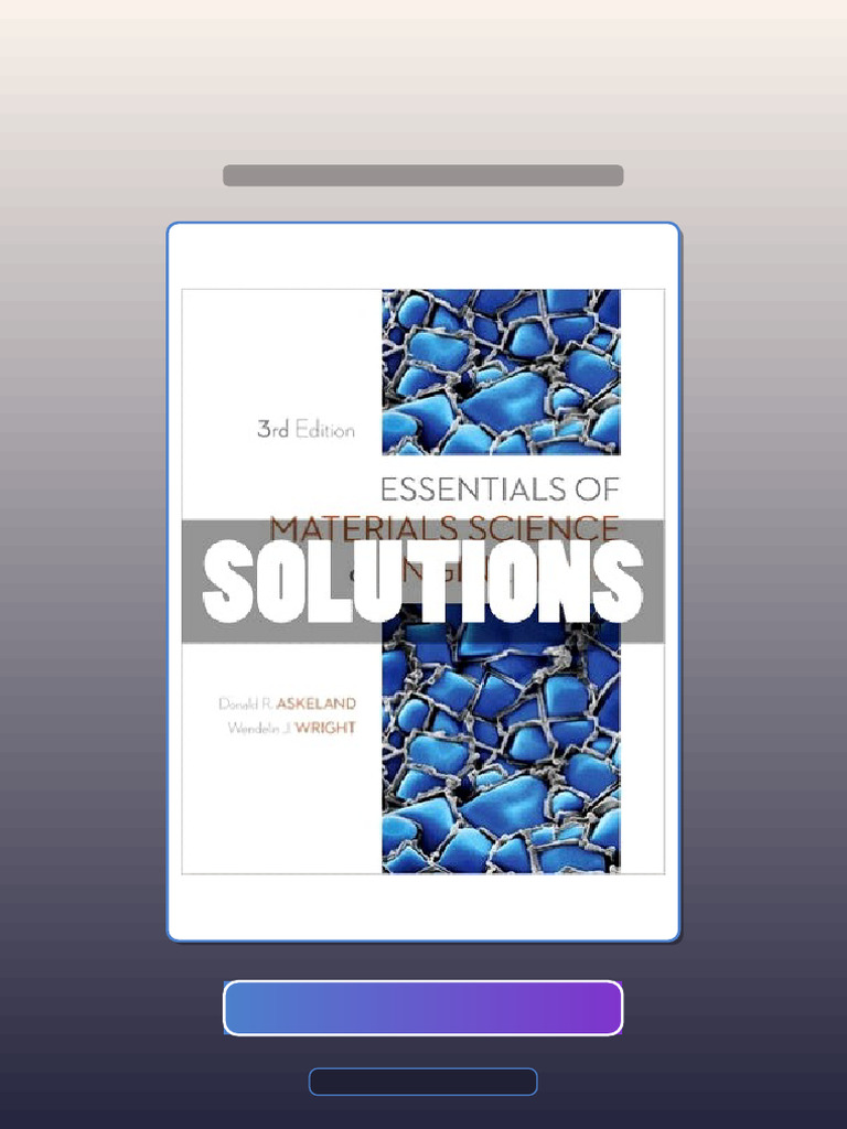 Essentials of Materials Science and Engineering 3 Ed Askeland eBook and ...