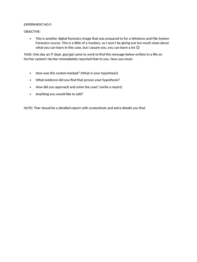 Digital Forensics Case Study Report | PDF
