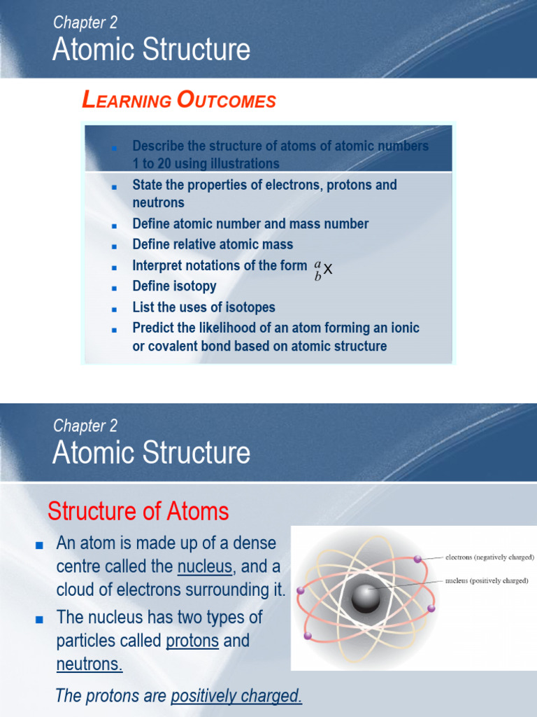 C02 Atomic Structure | PDF | Atoms | Ion