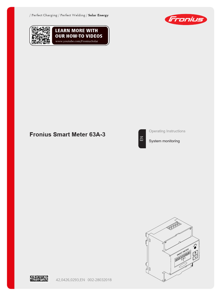 Fronius Smart Meter 63A-3 Guide | PDF | Mains Electricity | Fuse ...
