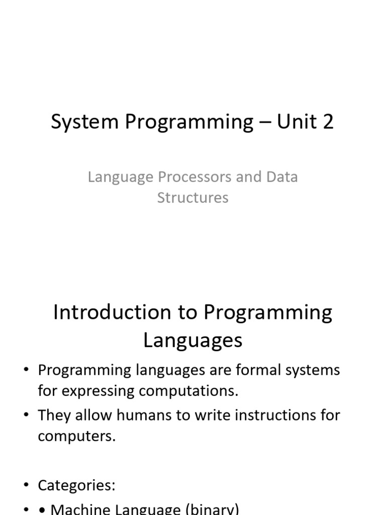 System Programming Unit2 With Solutions | PDF | Assembly Language | Compiler