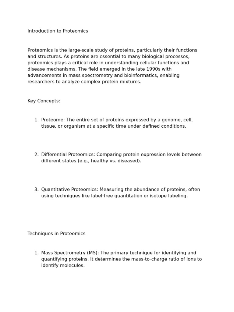Proteo Mics | PDF | Protein Structure | Proteins