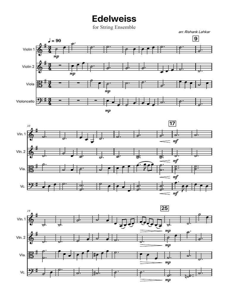 Edelweiss | PDF | Violin | Music Technology