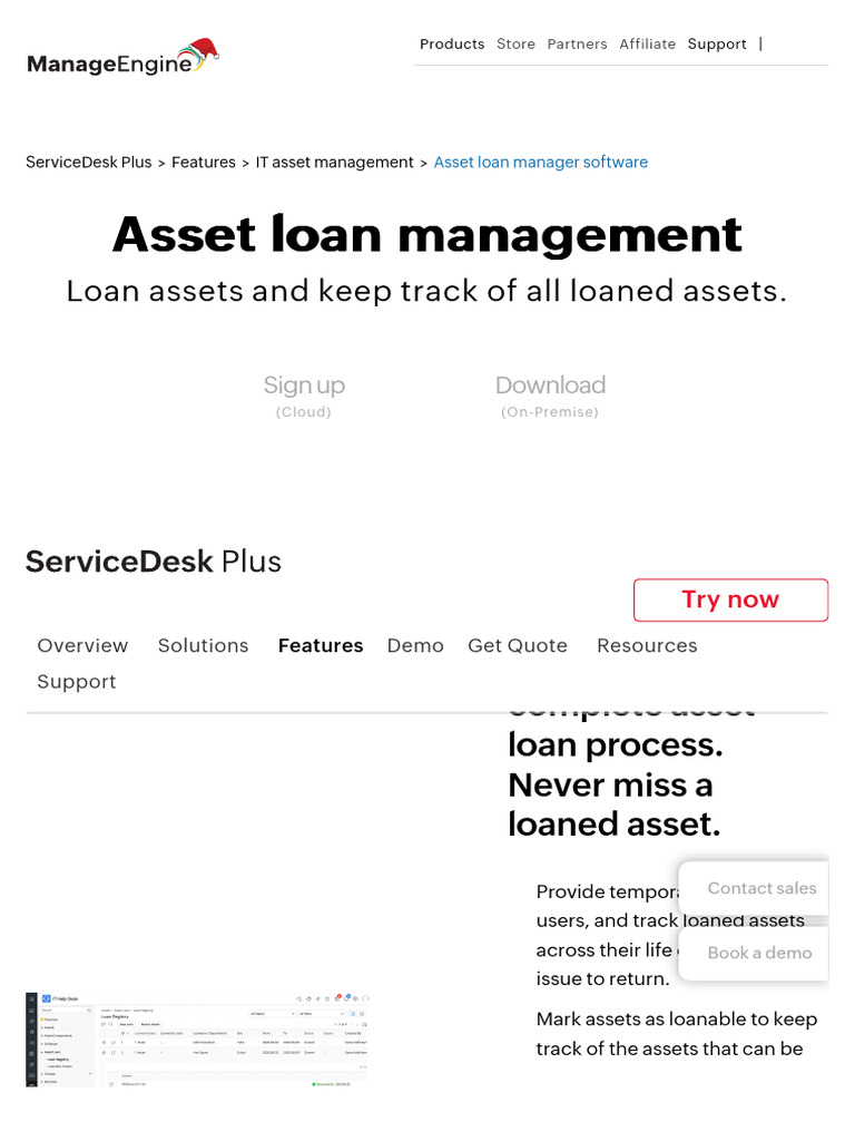 Asset Loan Management Software - ServiceDesk Plus | PDF | Computing ...