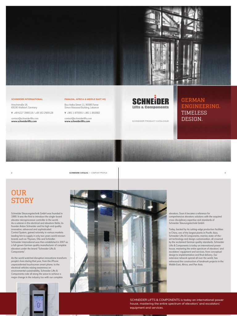 Schneider Elevators Product Catalogue | PDF | Elevator | Energy ...