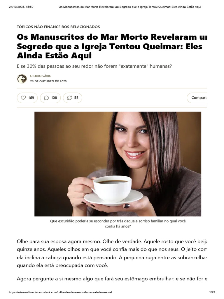 Os Manuscritos do Mar Morto Revelaram um Segredo que a Igreja Tentou ...