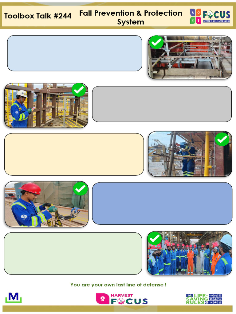 Toolbox Talk #244 - Fall Prevention & Protection System | PDF ...