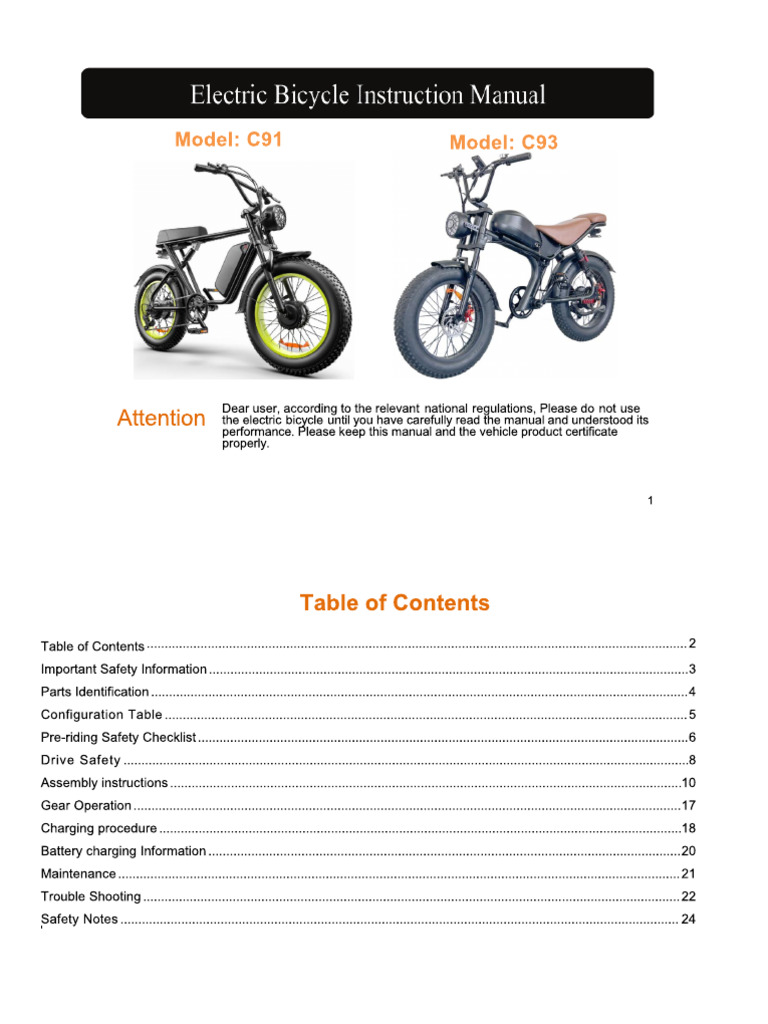 C93 C91 User Manual | PDF