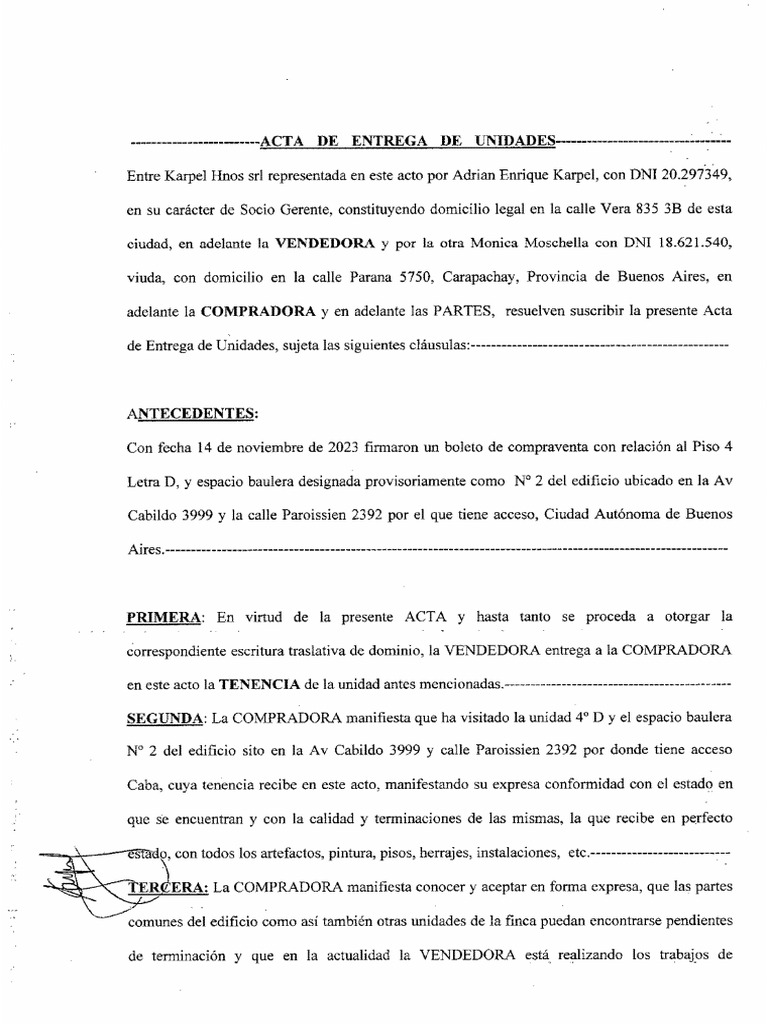 Acta Moschella Cabildo 4º D | PDF