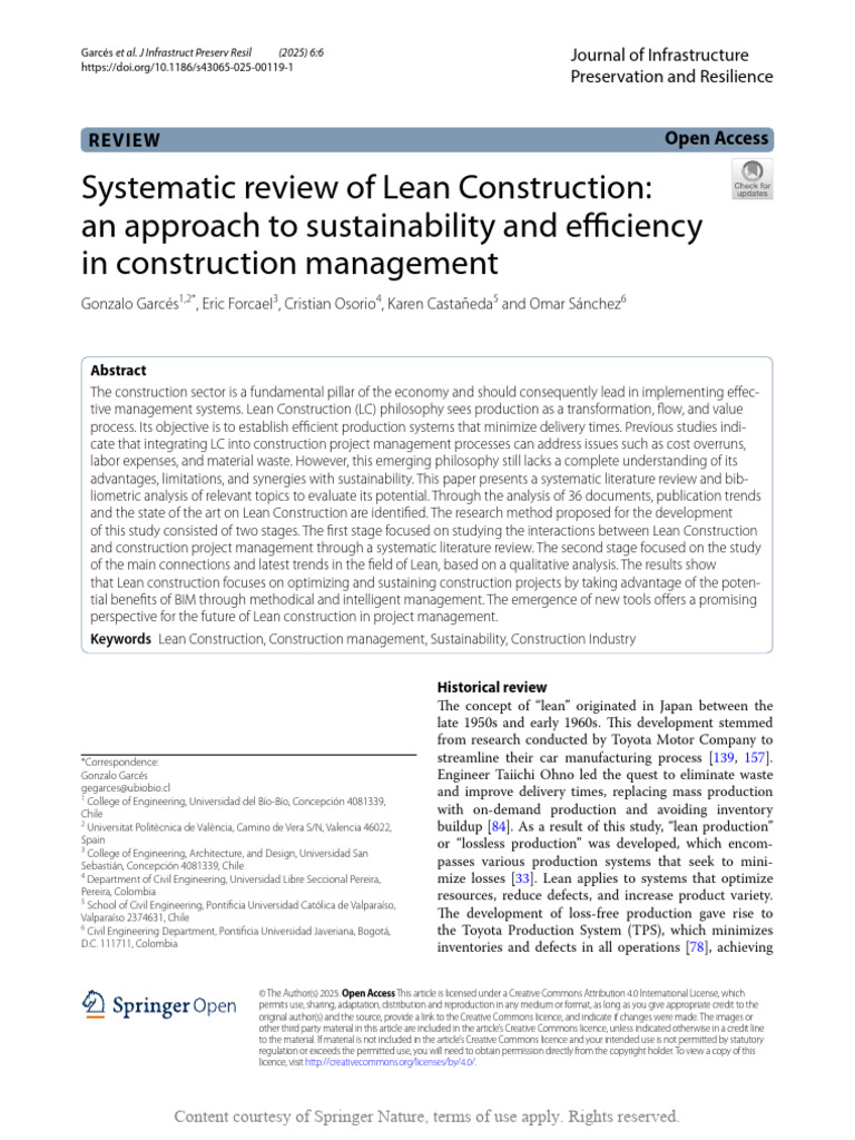 Systematic Review of Lean Construction An Approach | PDF | Lean ...