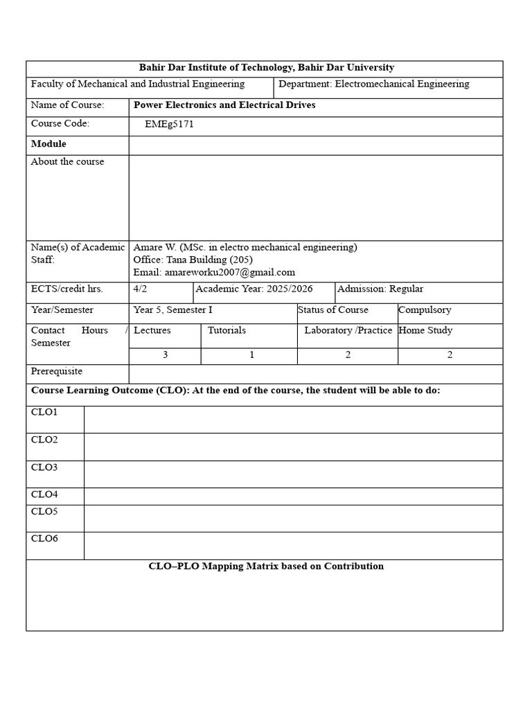 Power Electronics Course Overview | PDF | Power Electronics ...