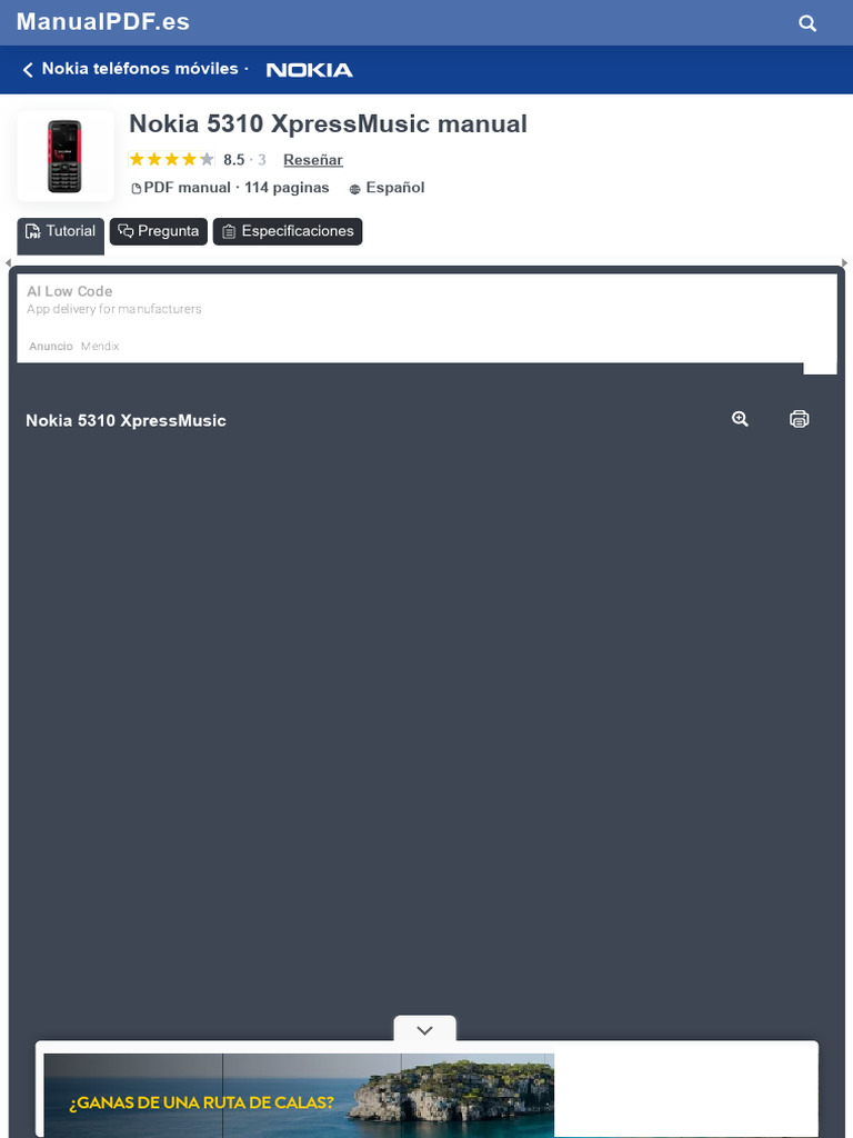 Manual Nokia 5310 XpressMusic (Español - 114 Páginas) | PDF ...