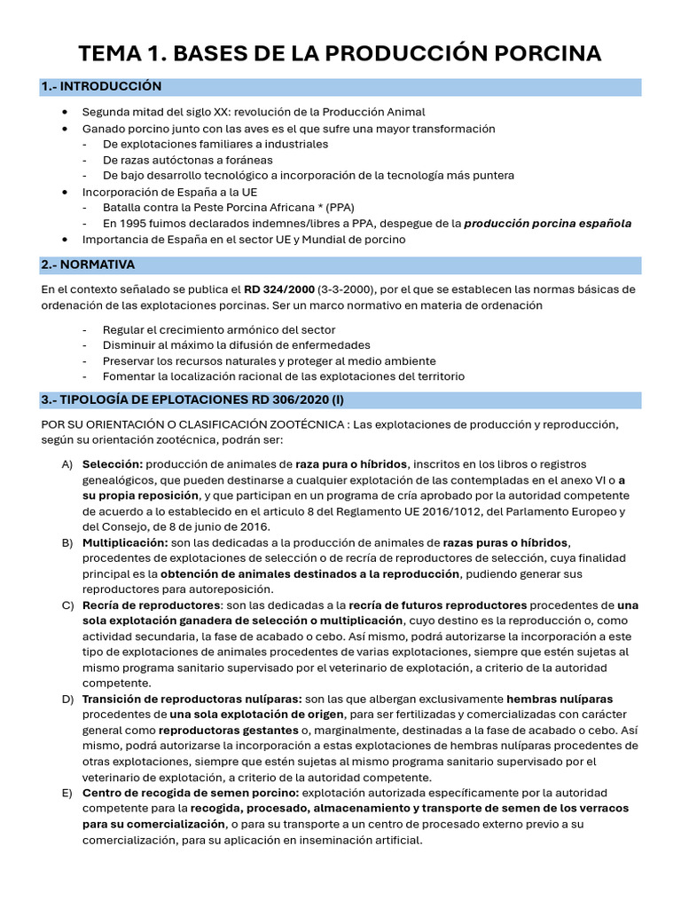 Resumen Tema 1 | PDF | Matadero | Amamantamiento