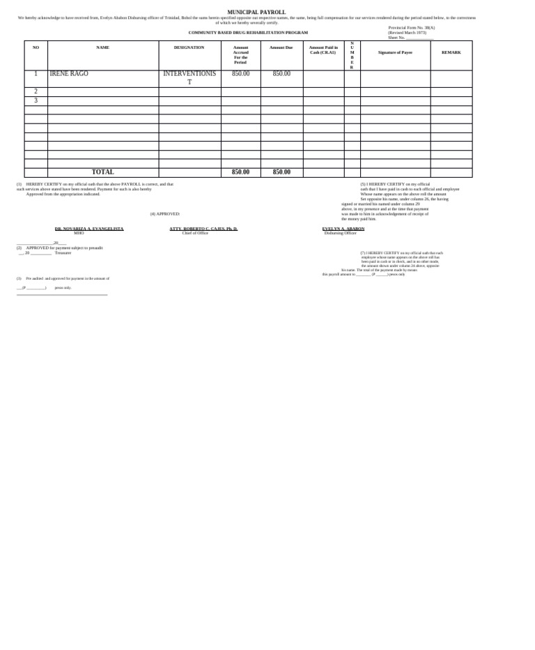 PWUD Payroll | PDF | Payments | Business