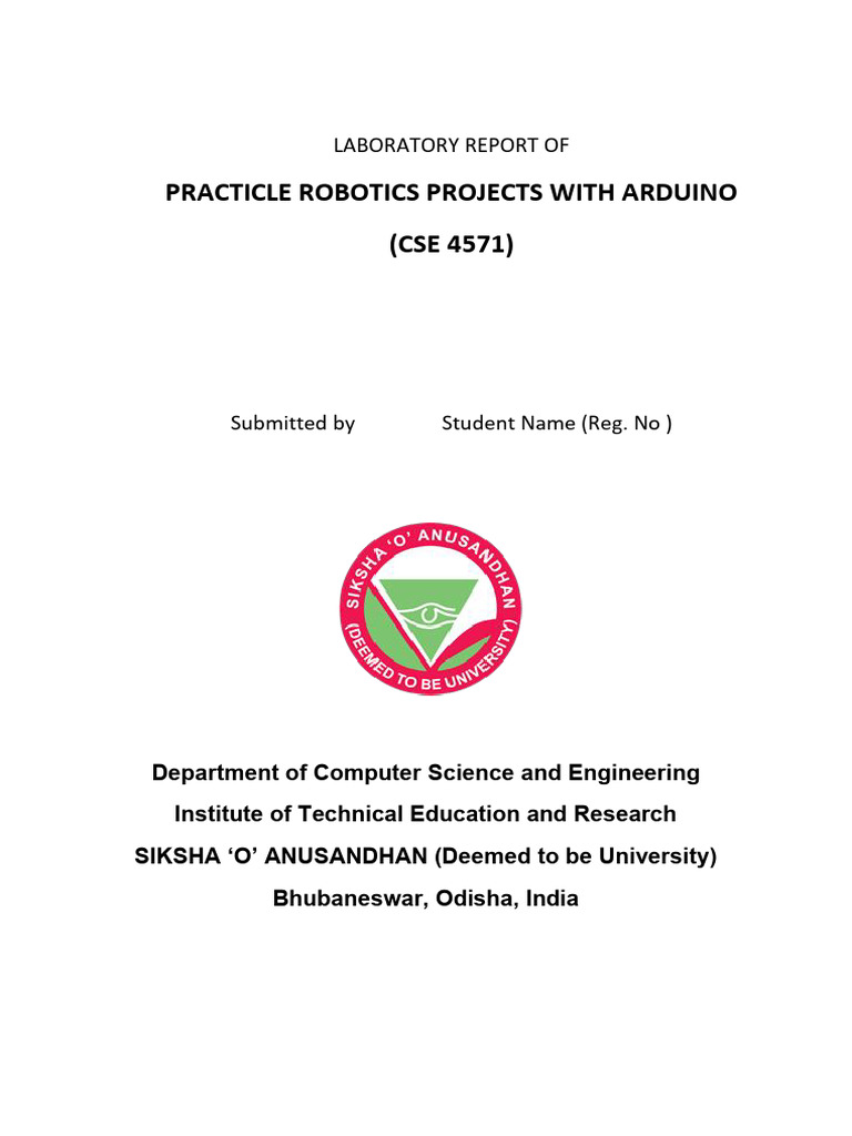 Practical Robotics with Arduino Report | PDF