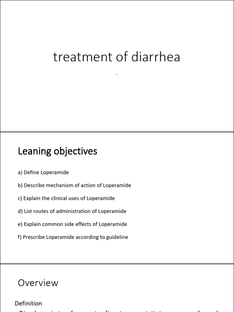 Loperamide: Uses, Dosage, and Side Effects | PDF | Diarrhea ...