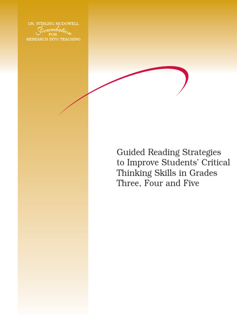 Guided Reading Strategies for Critical Thinking | PDF | Reading ...