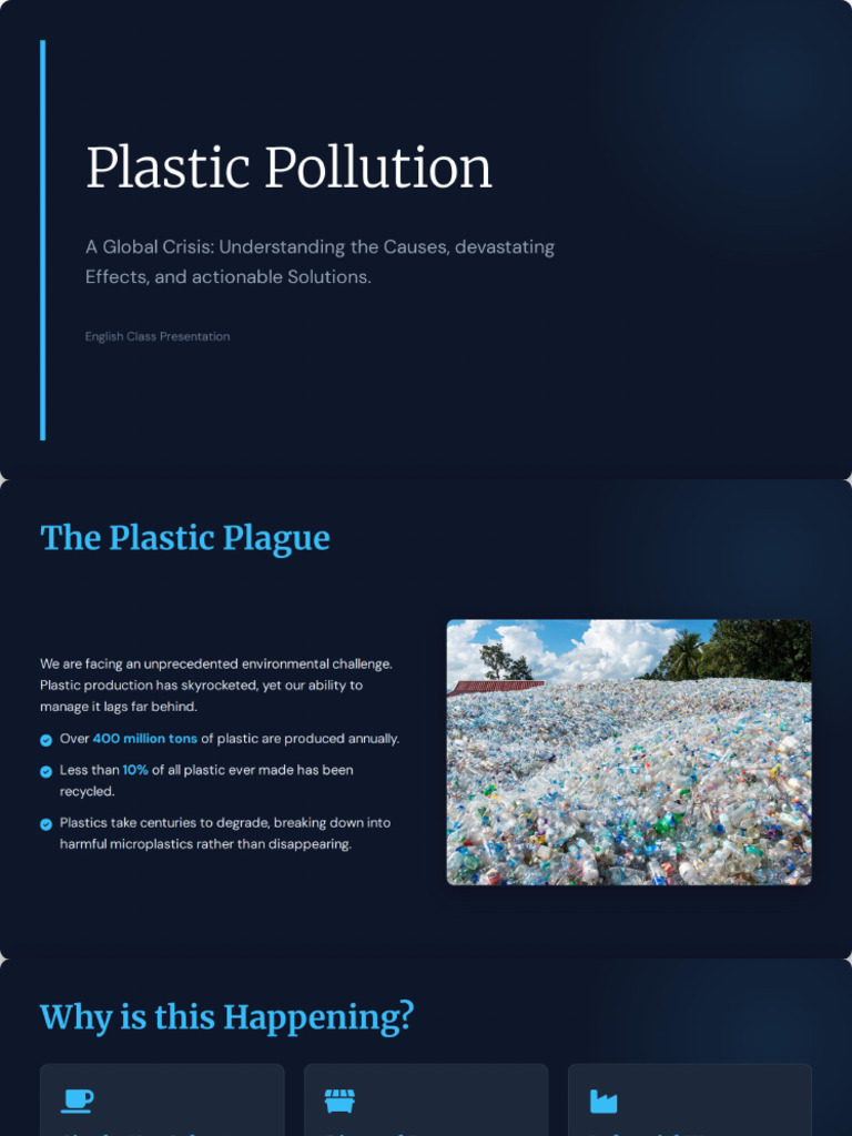 Plastic Pollution Presentation | PDF