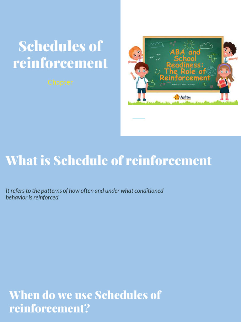 Understanding Schedules of Reinforcement | PDF