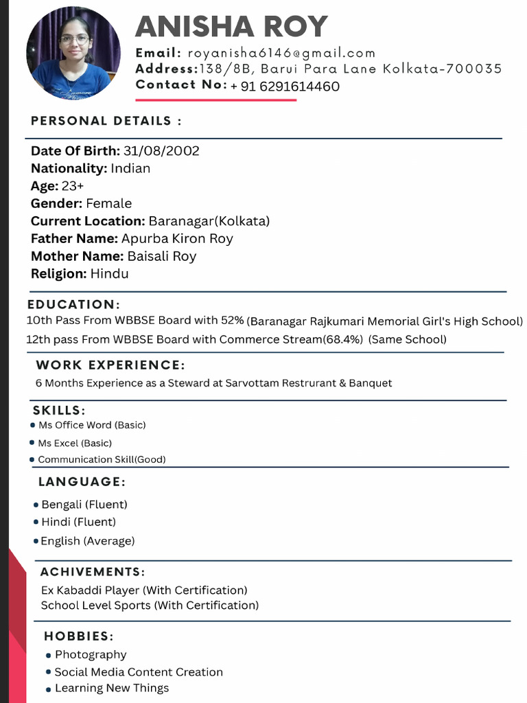 Anisha Roy (CV) - 20251203 - 125952 - 0000 | PDF