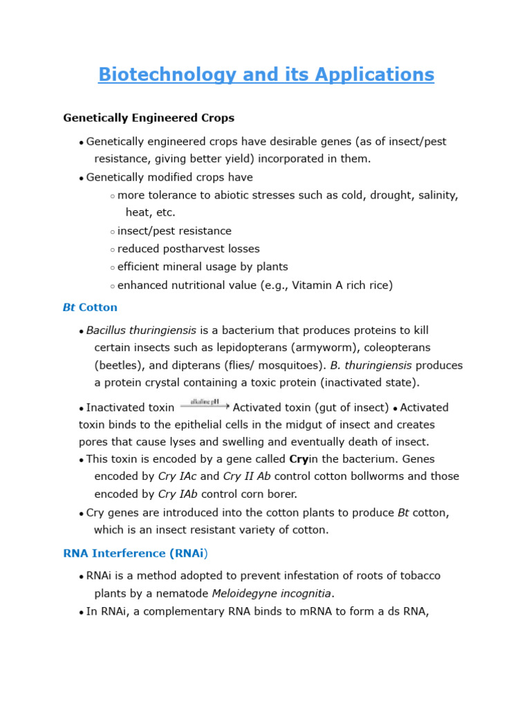 _Biotechnology and Its Applications | PDF | Genetically Modified ...
