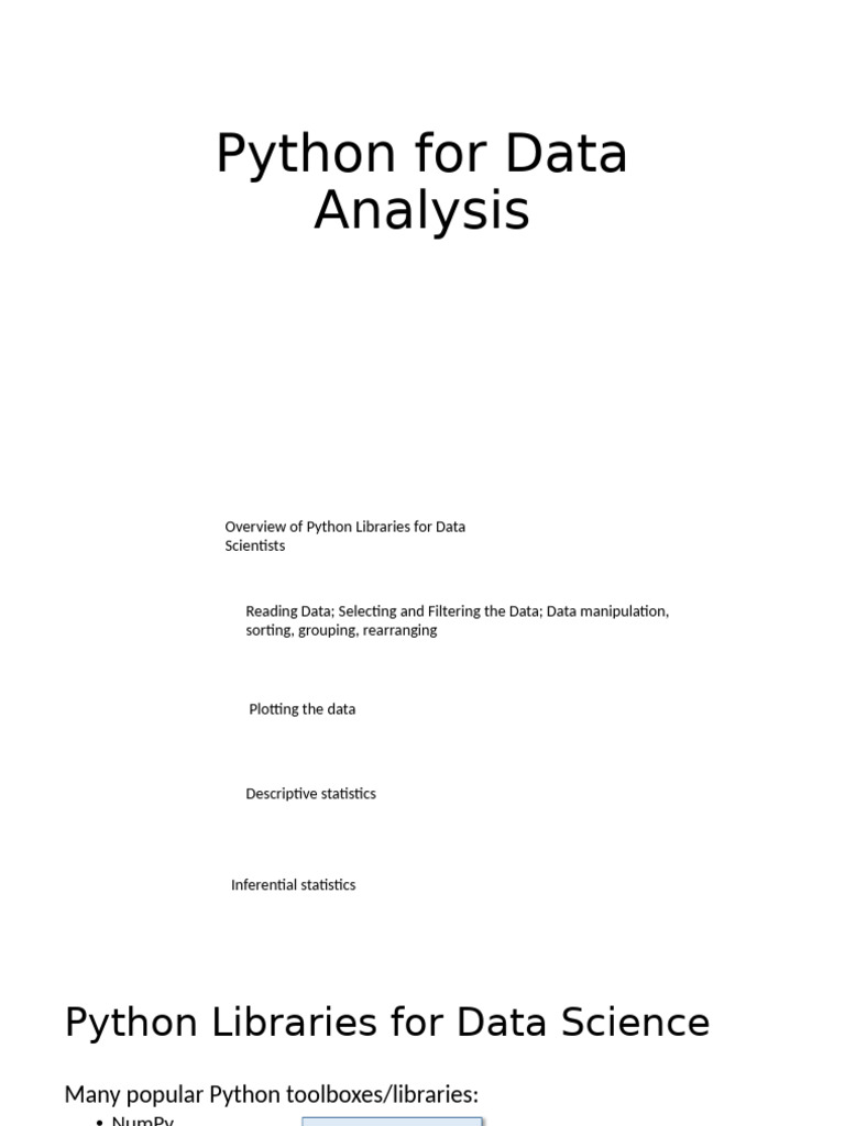 Python for Data Analysis | PDF | Computer Programming | Applied Mathematics