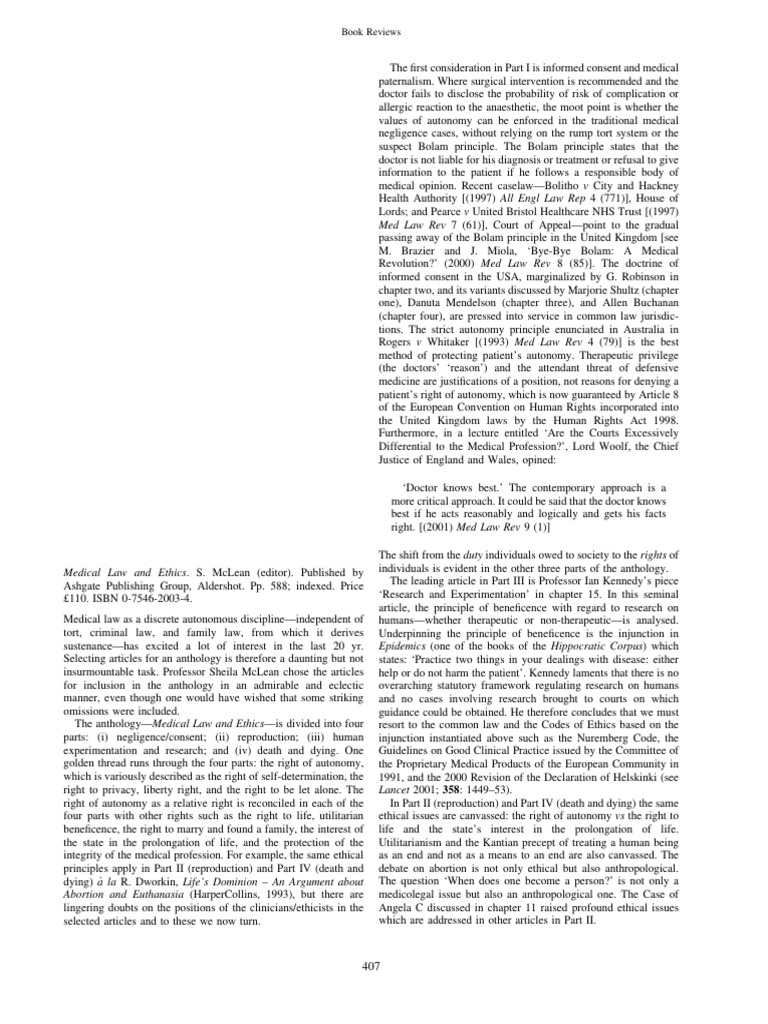 Medical Law and Ethics | PDF | Informed Consent | Justice
