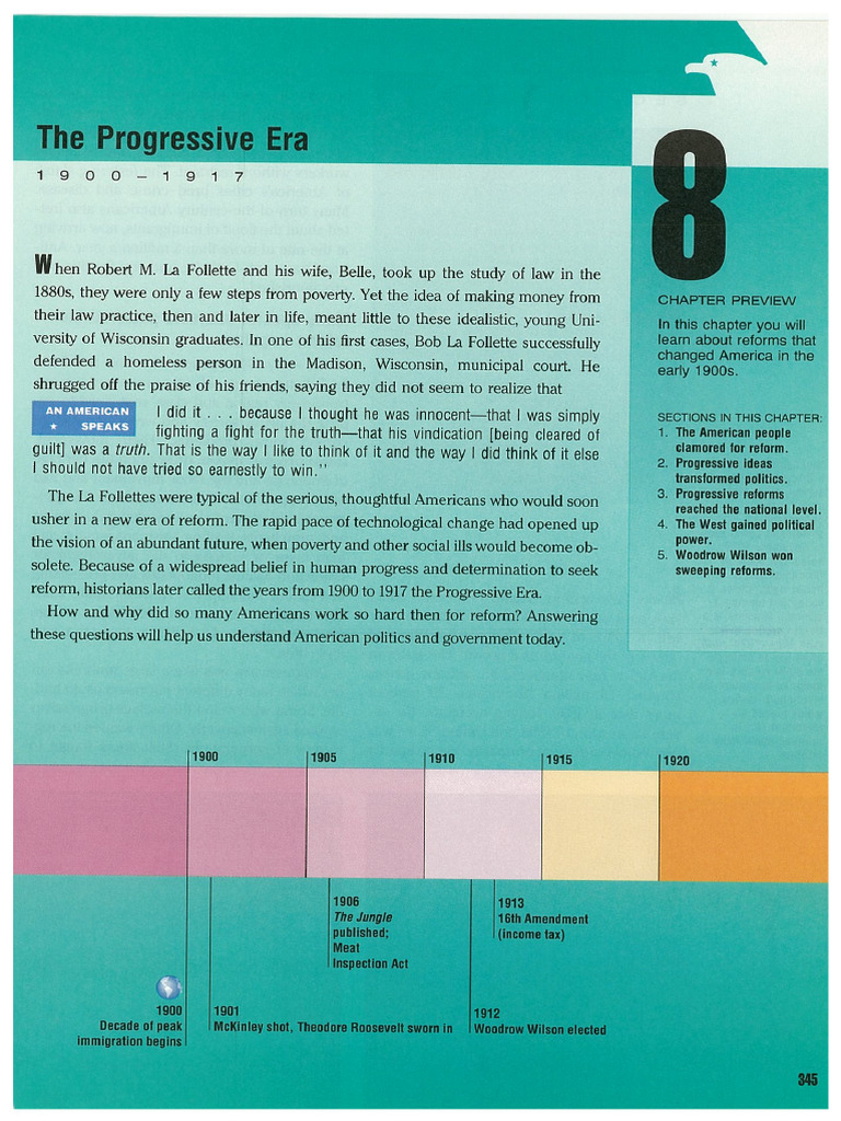 Ch. 8 Progressive Era Textbook | PDF