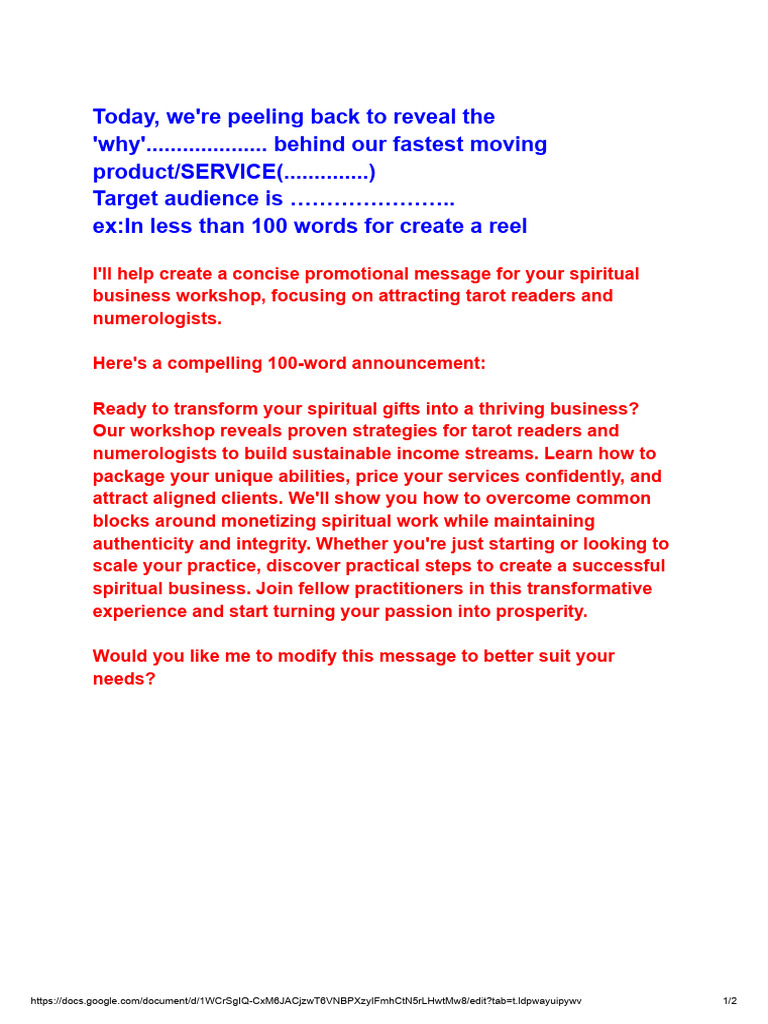 Ultimate Content Bootcamp January 6 2025 - Google Docs | PDF