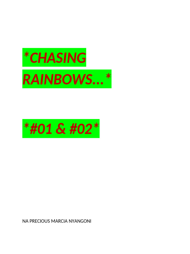 Chasing Rainbow Free Chapters | PDF