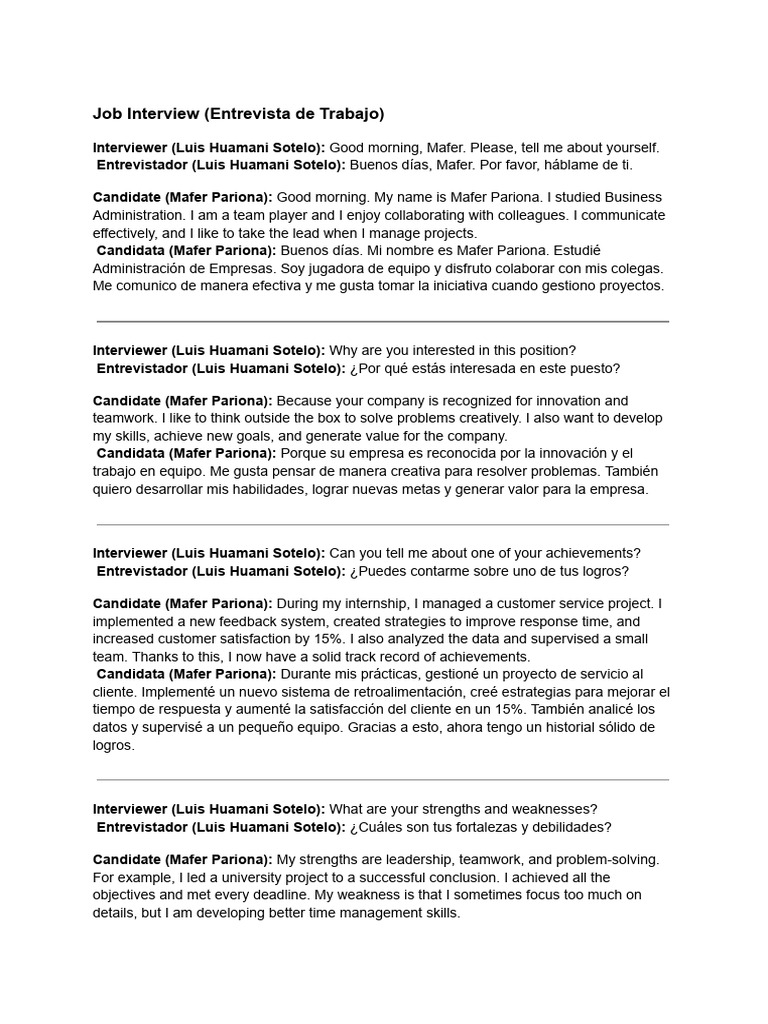Consejos para Entrevistas de Trabajo | PDF