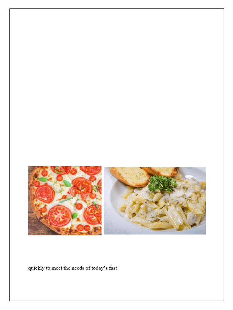 Fast Food Project Report | PDF | Fast Food | Italian Cuisine