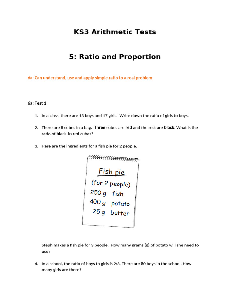 6. Ratio and Proportion | PDF | Length | Cakes