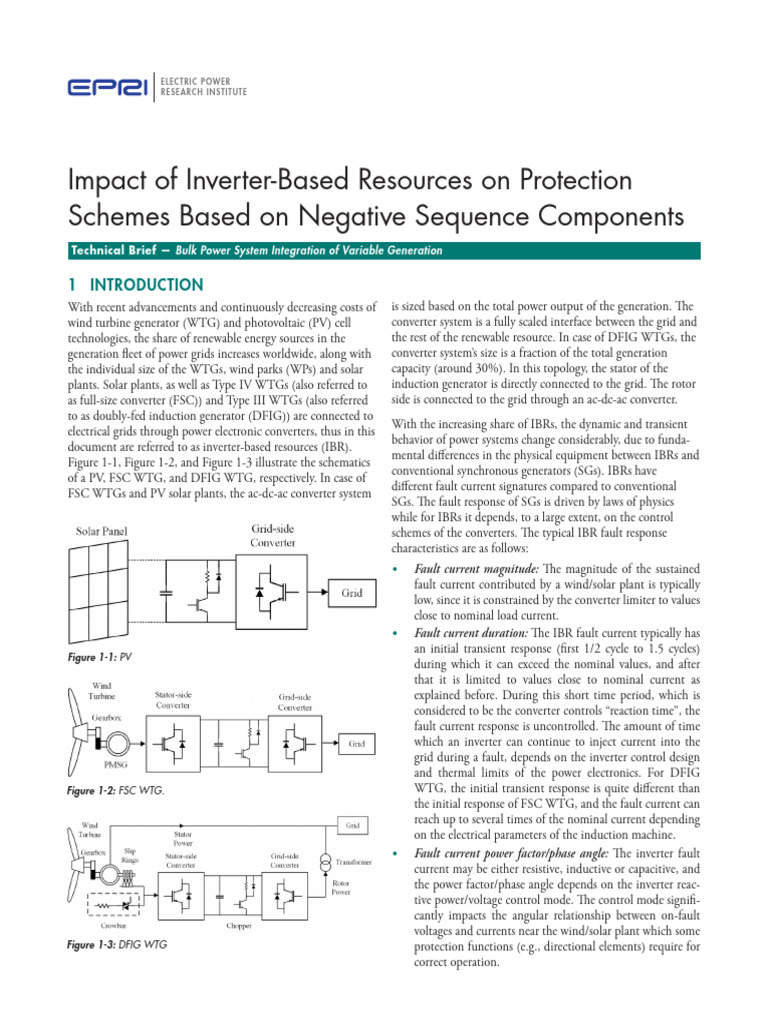 3002016197 Impact of Inverter Based Resources on Protection Schemes ...