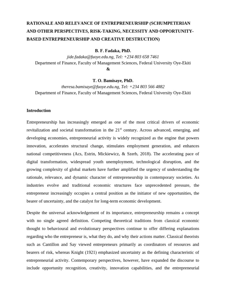 Understanding Entrepreneurship Dynamics | PDF | Entrepreneurship ...